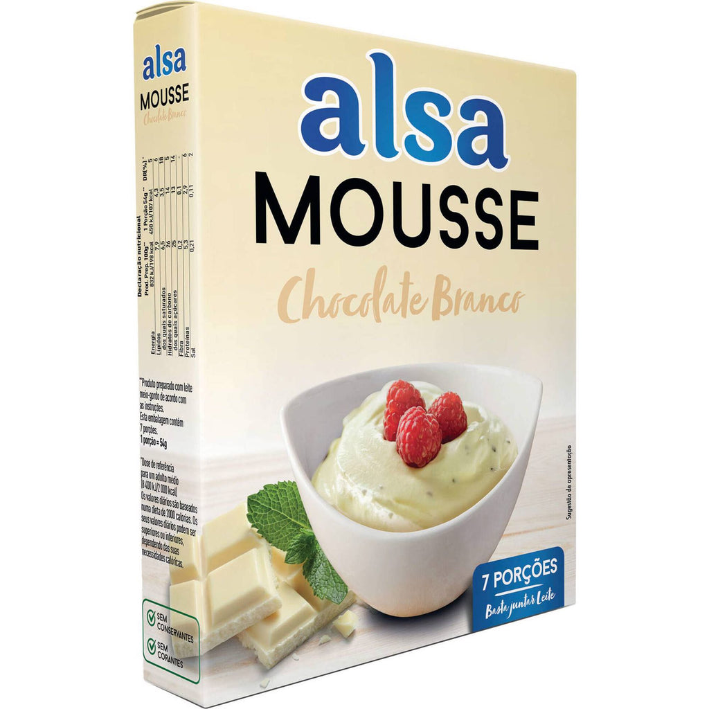 Mousse chocolate branco alsa